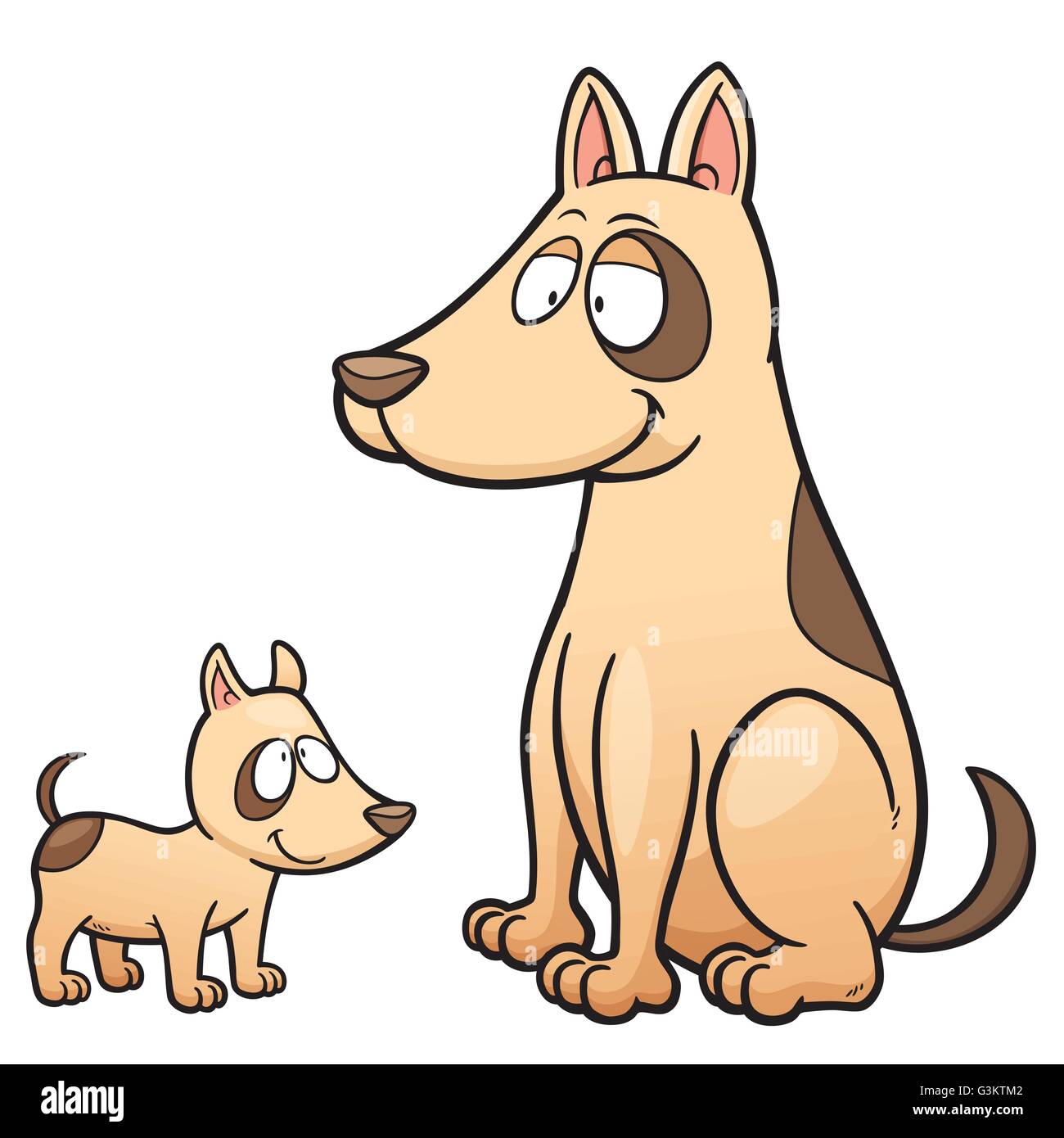 Vektor-Illustration Cartoon Hund Stock-Vektorgrafik - Alamy