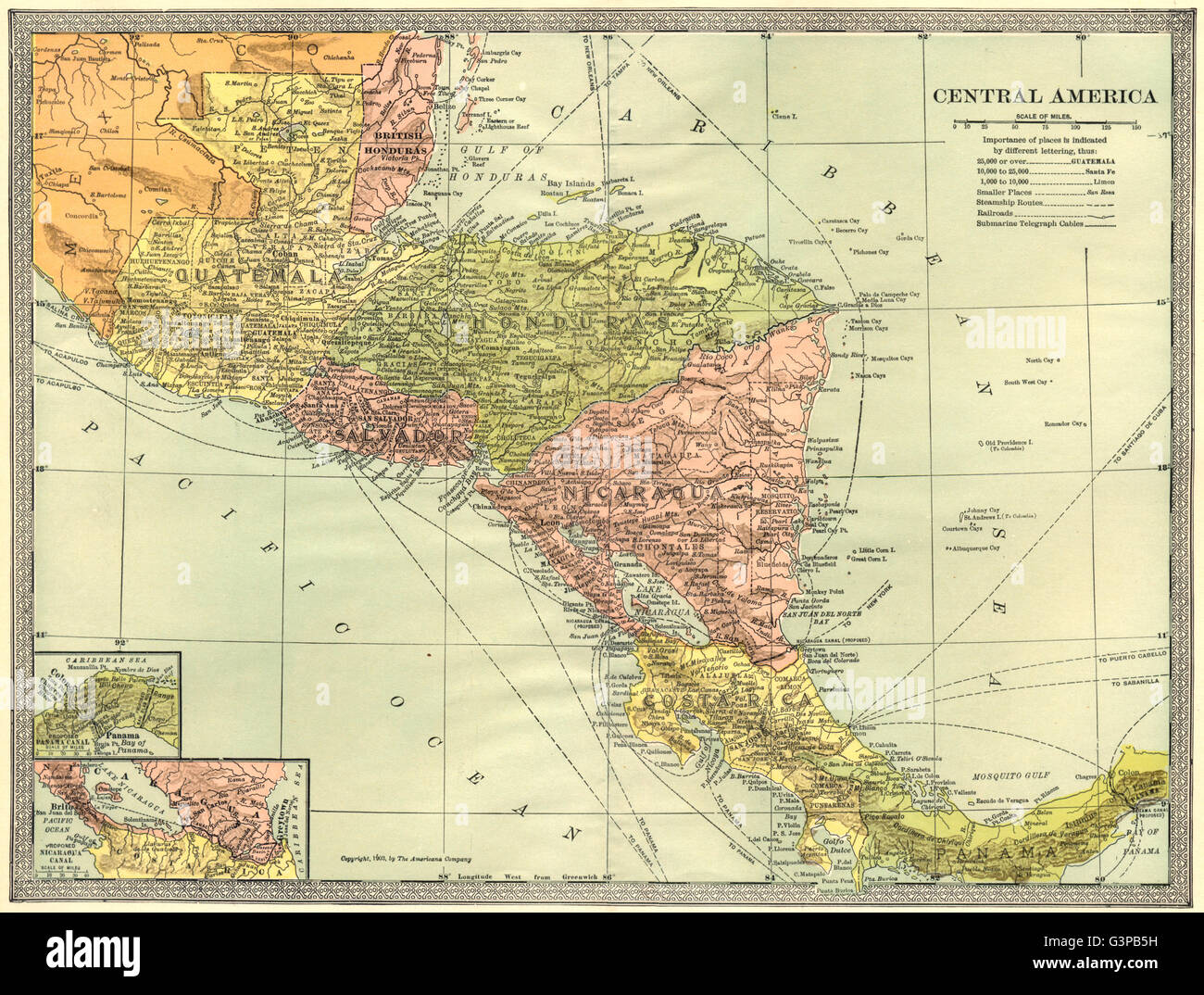 Map of honduras -Fotos und -Bildmaterial in hoher Auflösung – Alamy