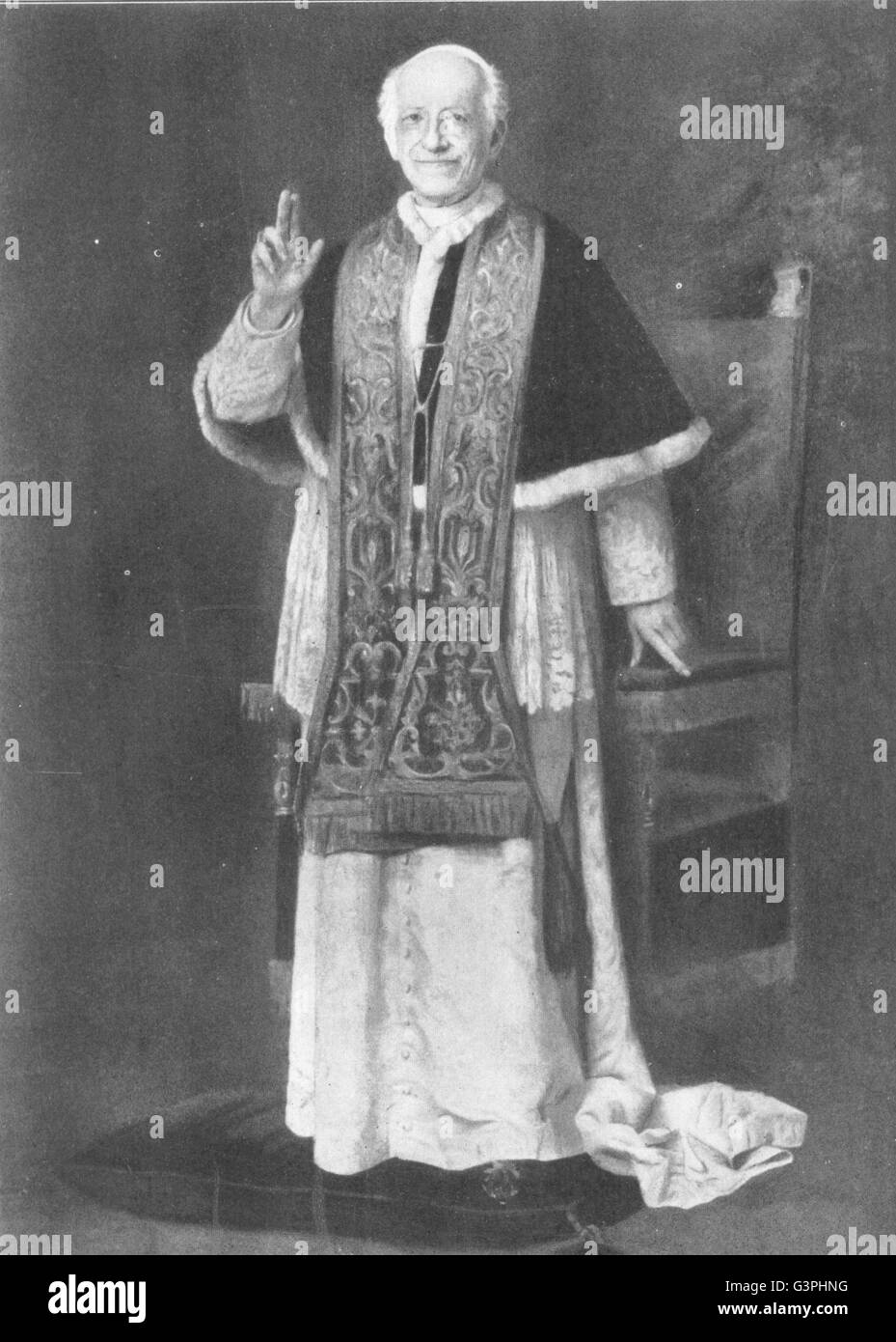 Klerus: Papst Leo XIII., antike print 1907 Stockfotografie - Alamy