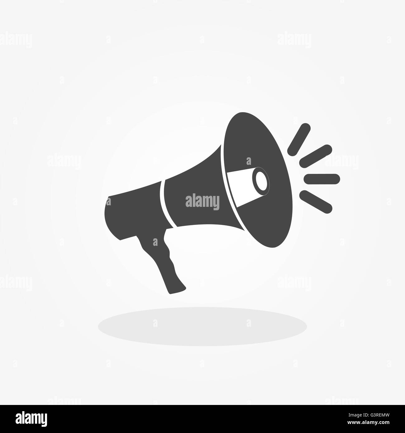 Megaphone illustration Schwarzweiß-Stockfotos und -bilder - Alamy