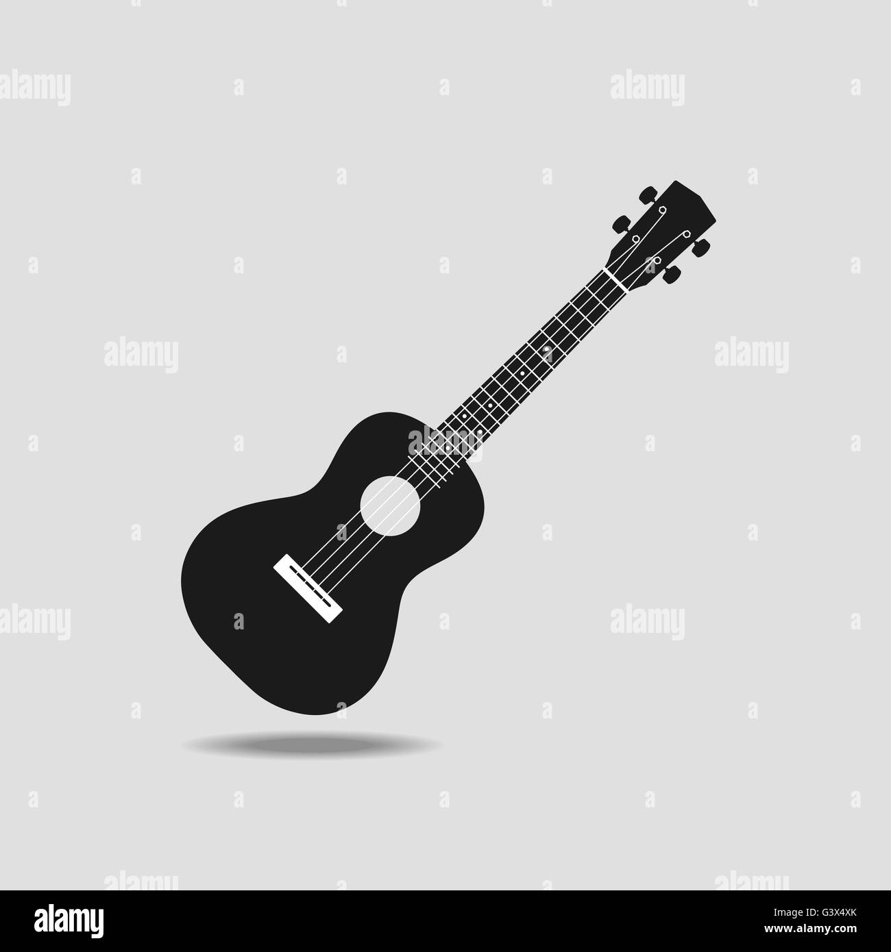 Ukulele icon flat design vector -Fotos und -Bildmaterial in hoher ...