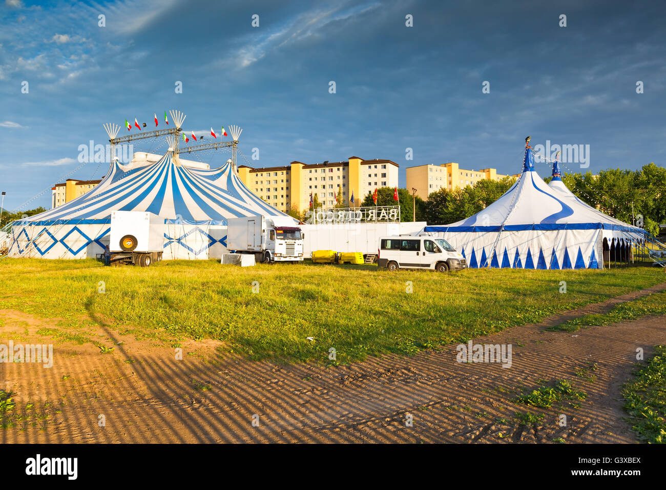 Miranda Orfei Zirkus in der Stadt Martin, Slowakei Stockfotografie - Alamy