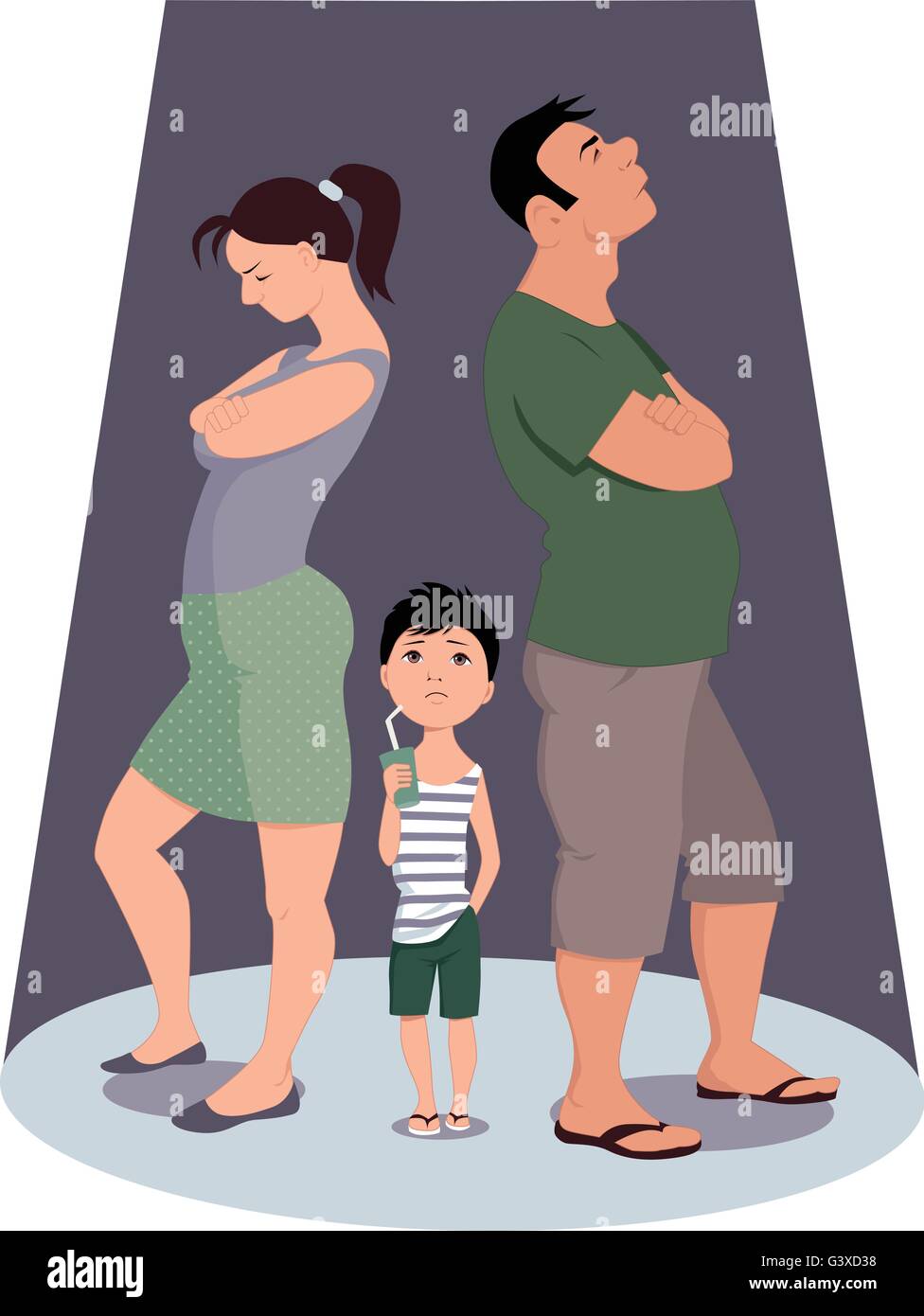 Scheiden der kinder Stock-Vektorgrafiken kaufen - Alamy