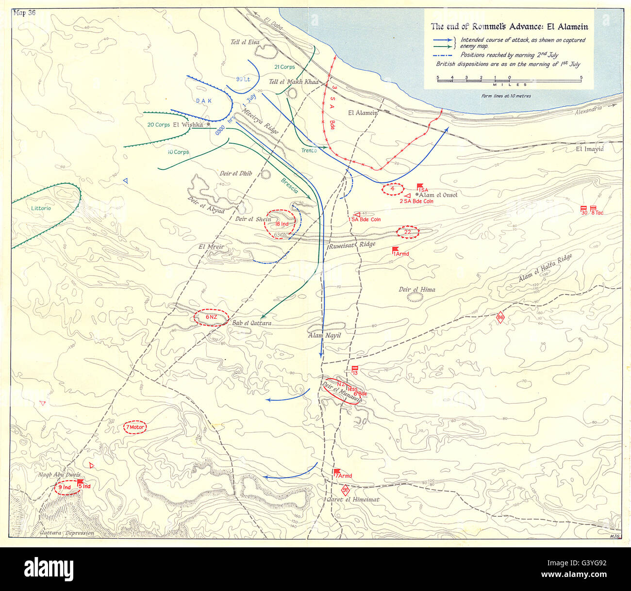 El alamein map -Fotos und -Bildmaterial in hoher Auflösung – Alamy