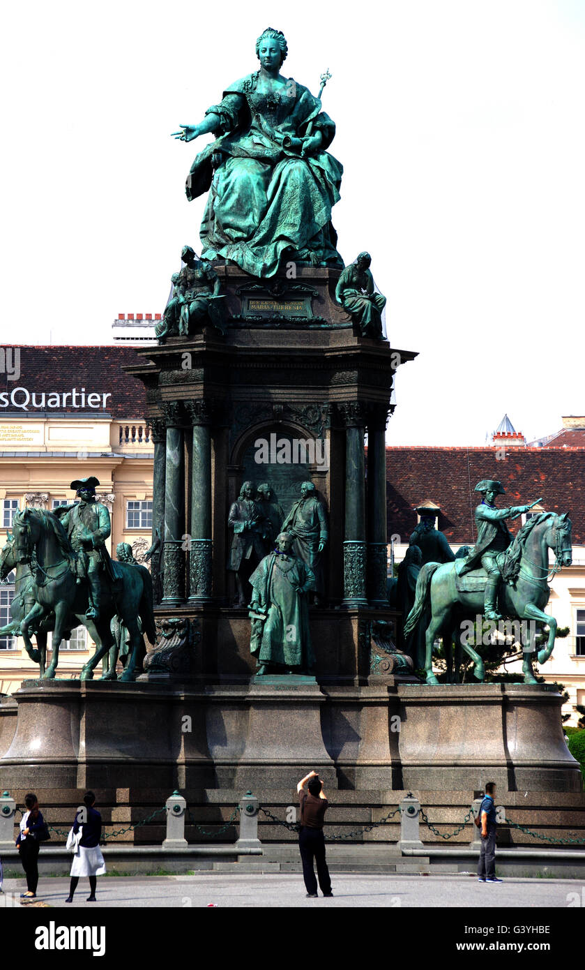 Statue von Maria Theresia, Wien, Österreich Stockfotografie - Alamy