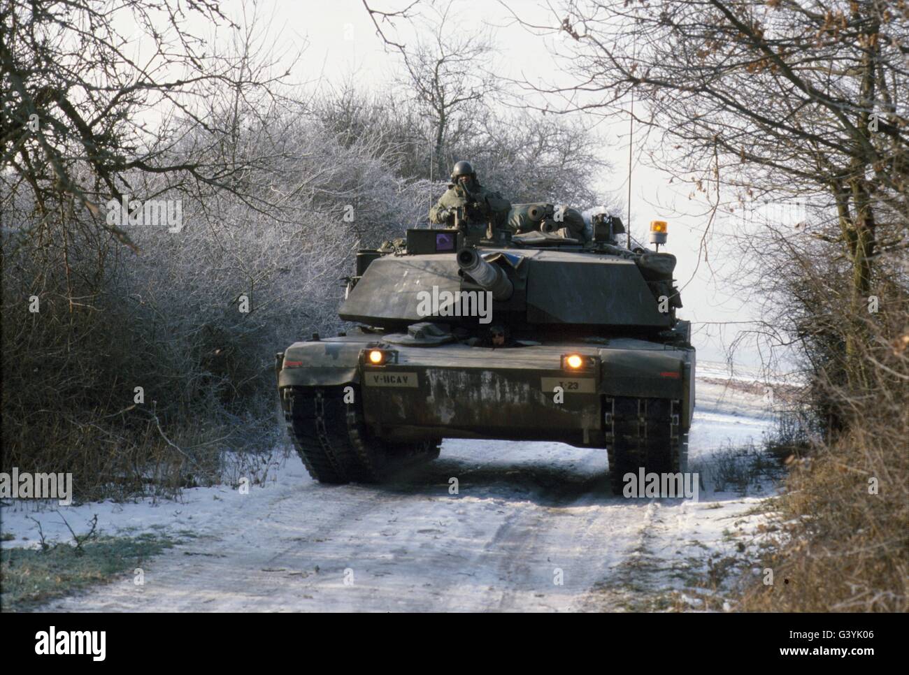 US Army, Panzer M 1 "Abram" während NATO-Übungen in Deutschland ...