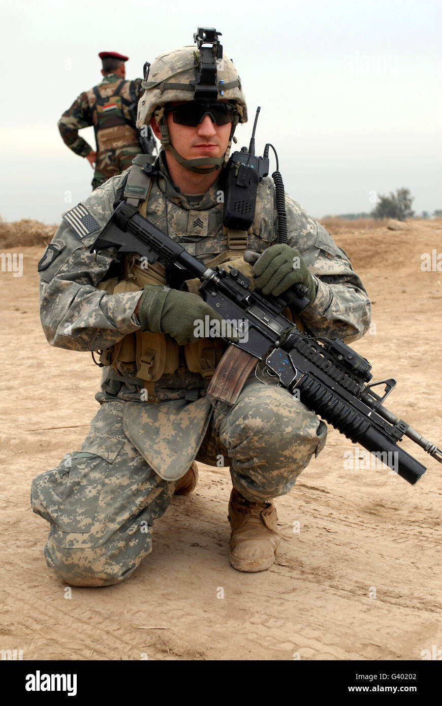 US Army Sergeant sorgt für Sicherheit Stockfotografie - Alamy