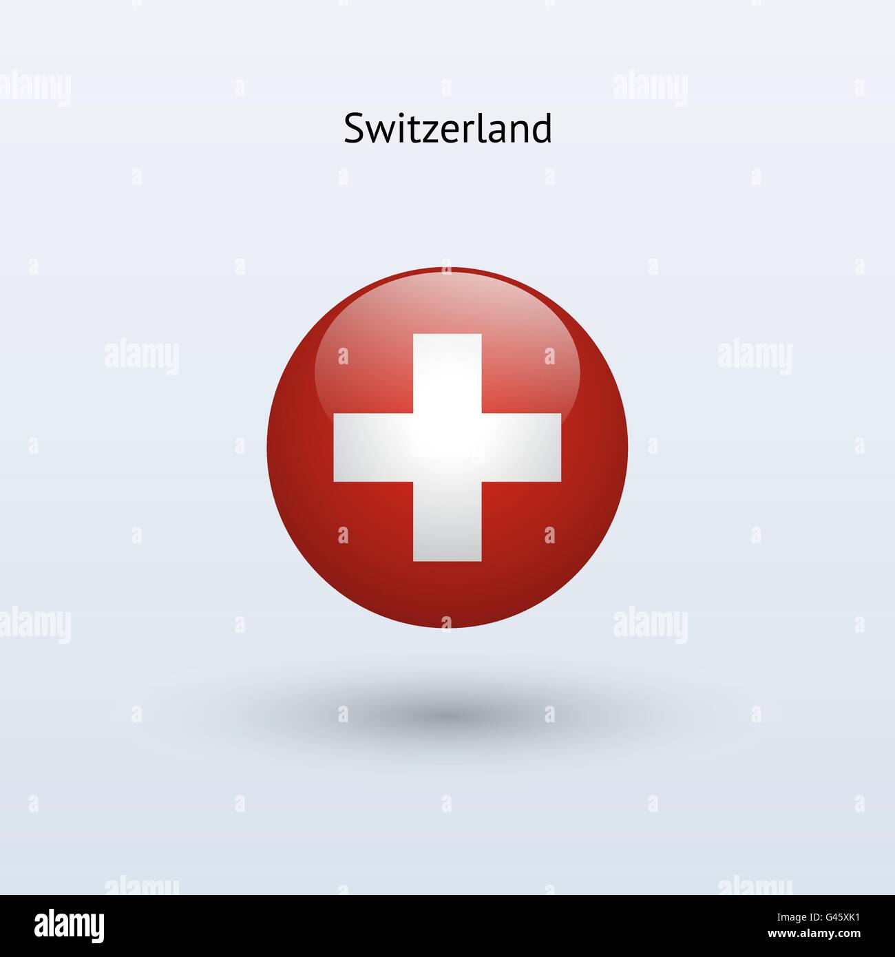 Der Schweiz rund Flagge. Vektor-Illustration Stock-Vektorgrafik - Alamy