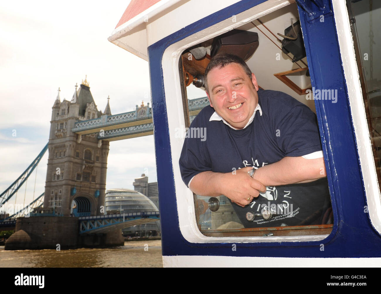 Jimmy Buchan, Star der TV-Serie Trawlerman, an Bord seines North Sea ...