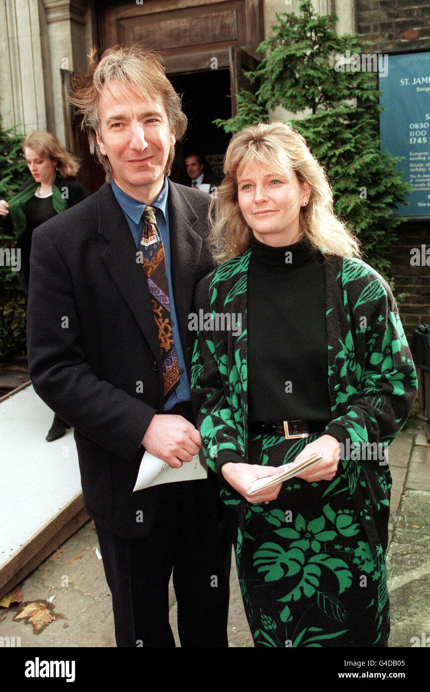 PA NEWS FOTO 11/94 SCHAUSPIELER ALAN RICKMAN UND SARAH POTTER TOCHTER ...