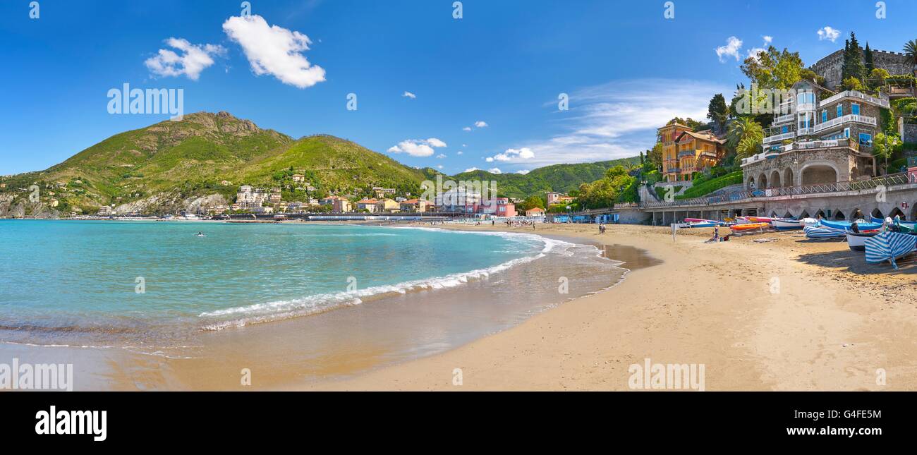 Strand von Levanto, Ligurien, Italien Stockfotografie - Alamy