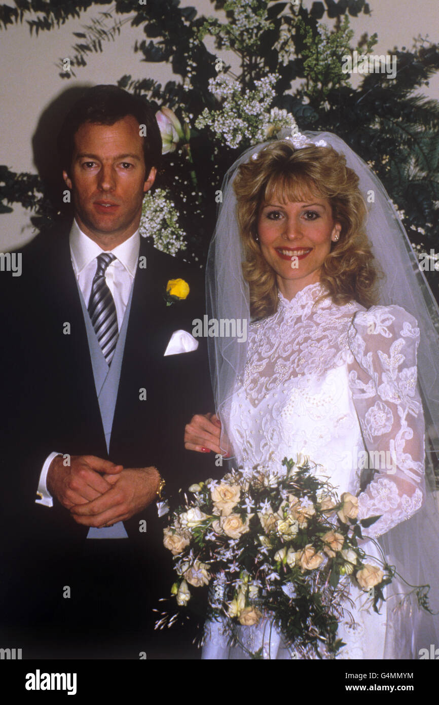 Mark Thatcher, Sohn von Premierministerin Margaret Thatcher, mit seiner ...