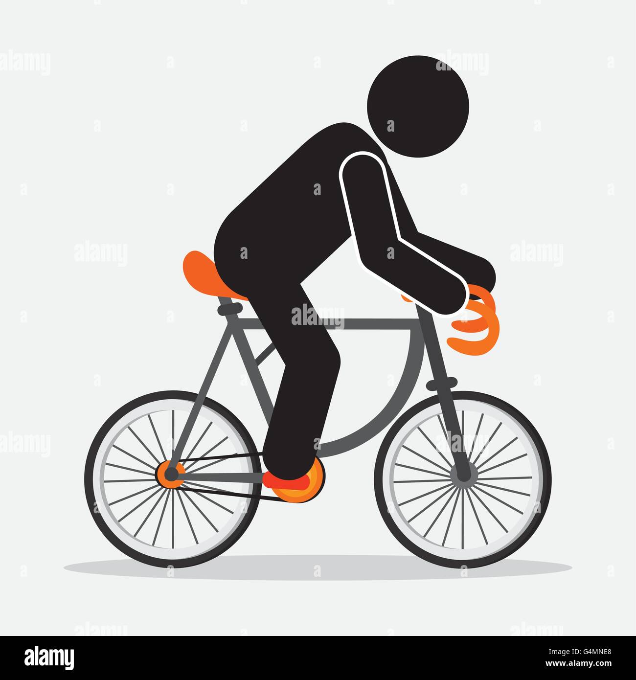 Klassisches Fahrrad. Fahrrad und Piktogramm Symbol. Sport-Konzept ...