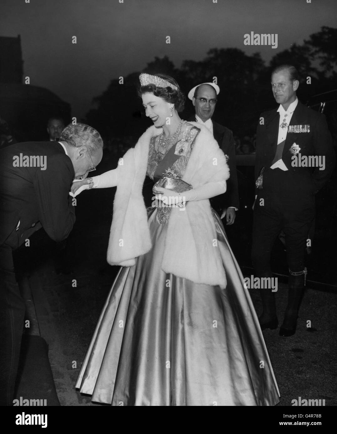 Reza Pahlavi Queen Elizabeth Ii Stockfotos & Reza Pahlavi Queen ...