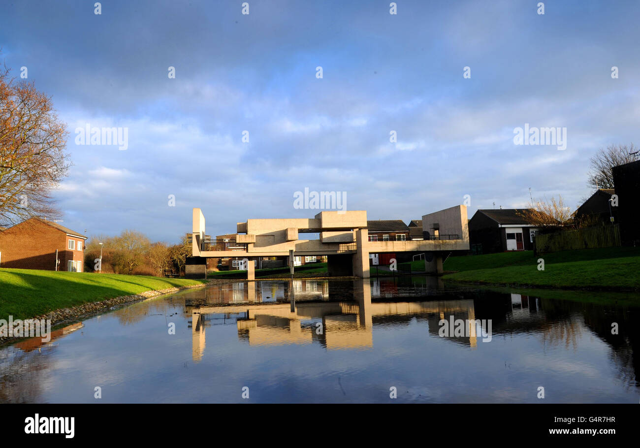 Victor Pasmore's Apollo Pavilion 1969 in Peterlee, Grafschaft Durham ...
