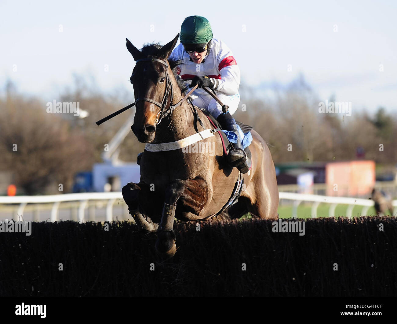 Der Jockey Graham Lee reitet seinen 1.000sten Gewinner auf Posh Bird in ...