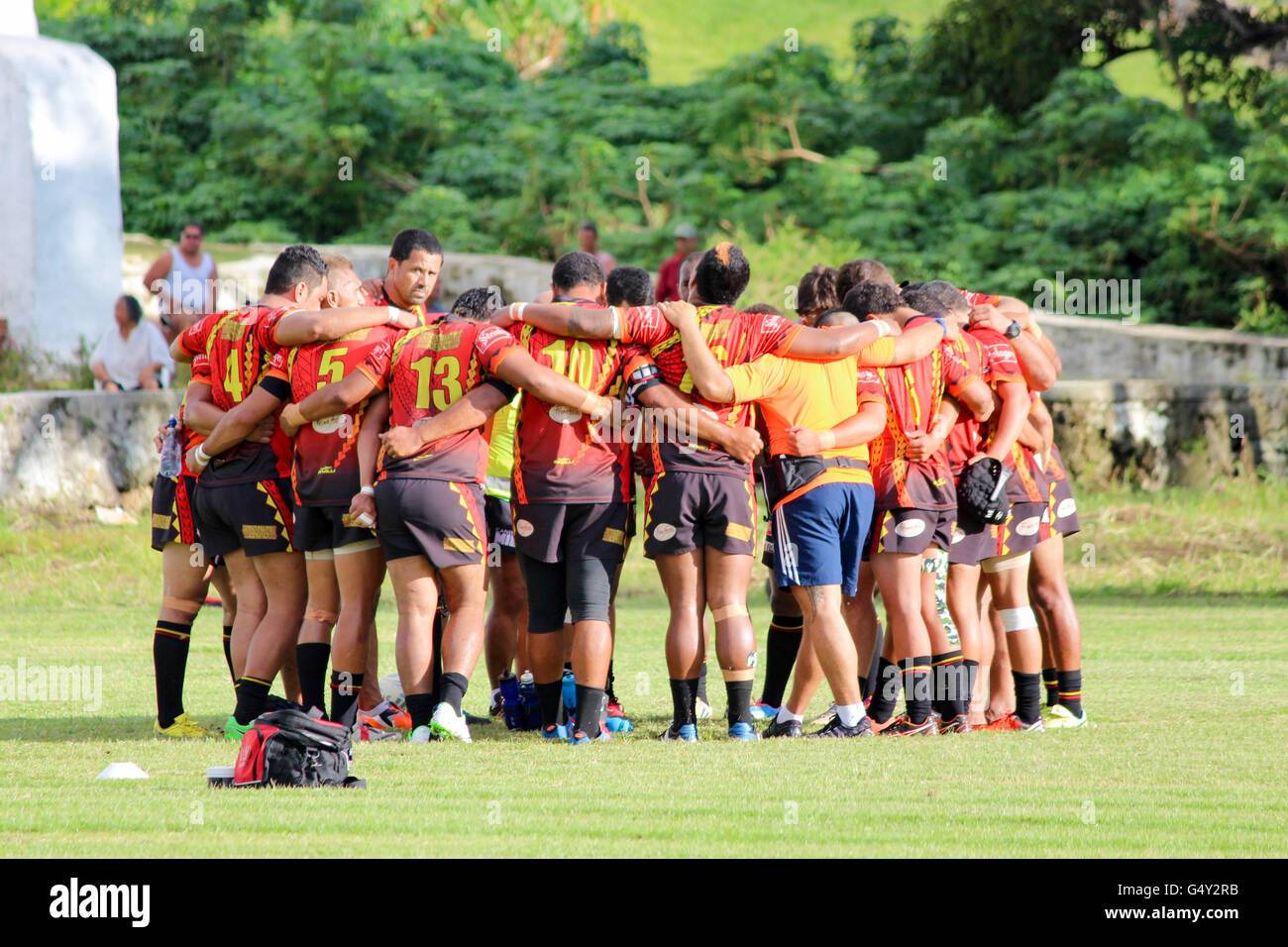 Cook-Inseln, Aitutaki, Aitutaki Rugby Spiel Vs Rarotonga, Aitutaki Team ...