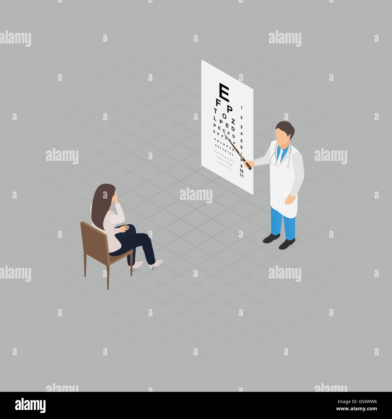 Eye check up chart Stock-Vektorgrafiken kaufen - Alamy