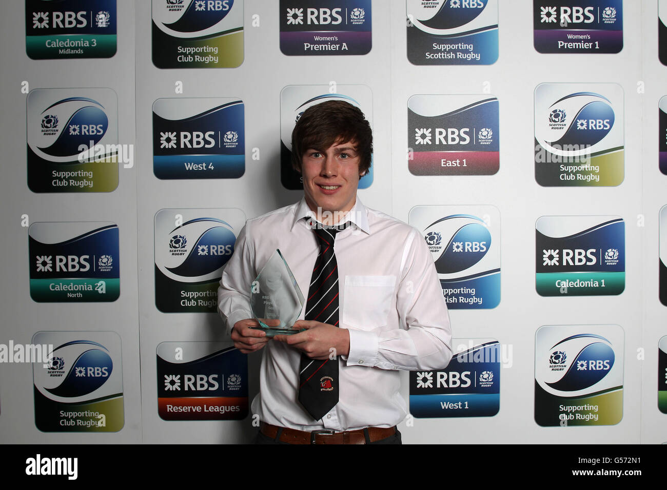 Kyle Burwood aus Carnoustie beim Scottish Rugby Union Club Awards ...
