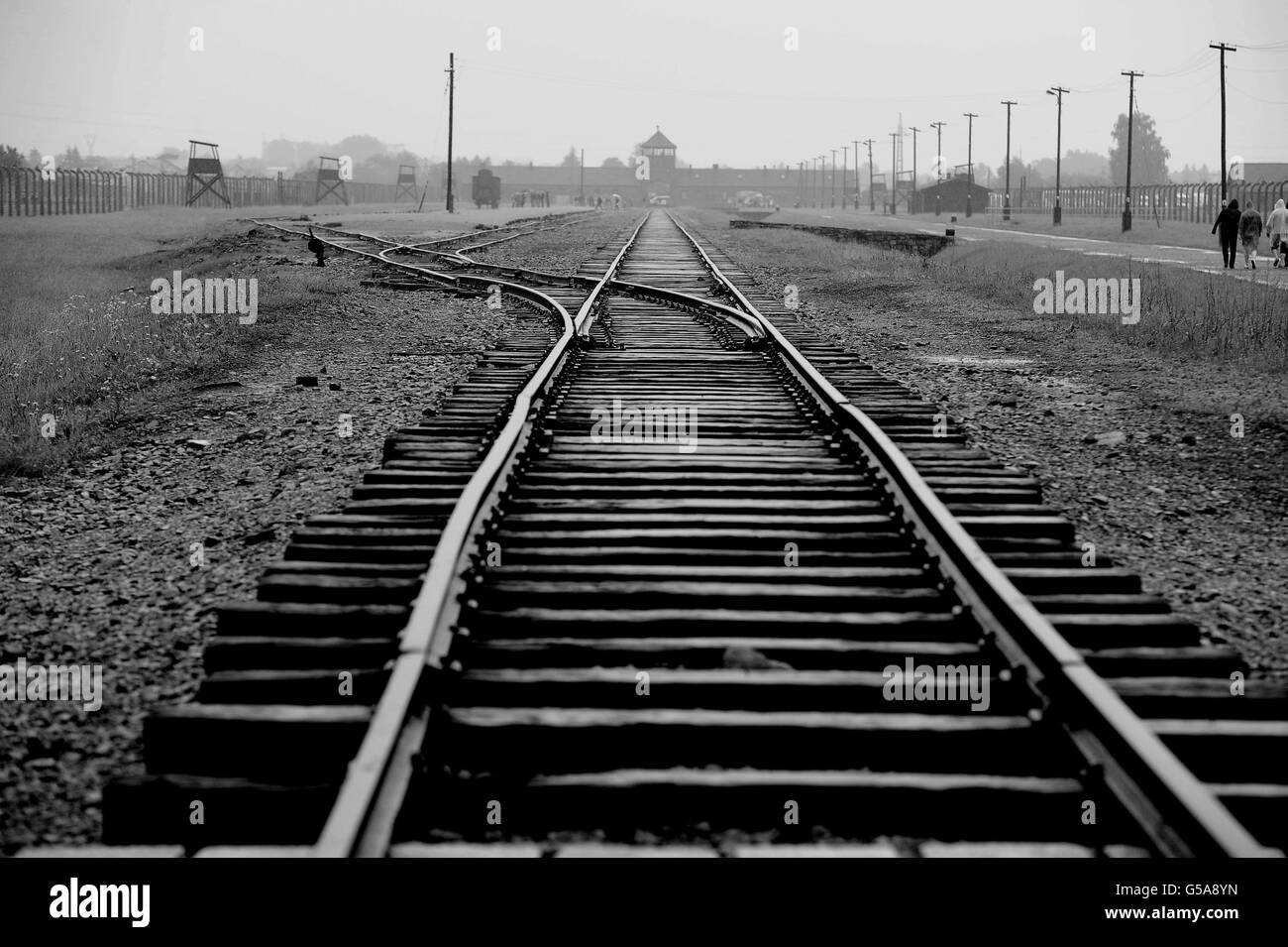 Auschwitz-Lager. Konzentrationslager Auschwitz in Polen Stockfotografie ...