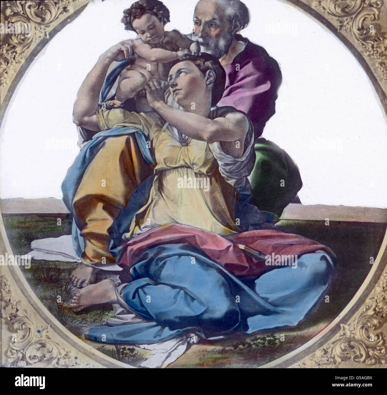 Sterben Sie Heilige Familie. Weihnachten, 15. Jahrhundert, die Heilige ...