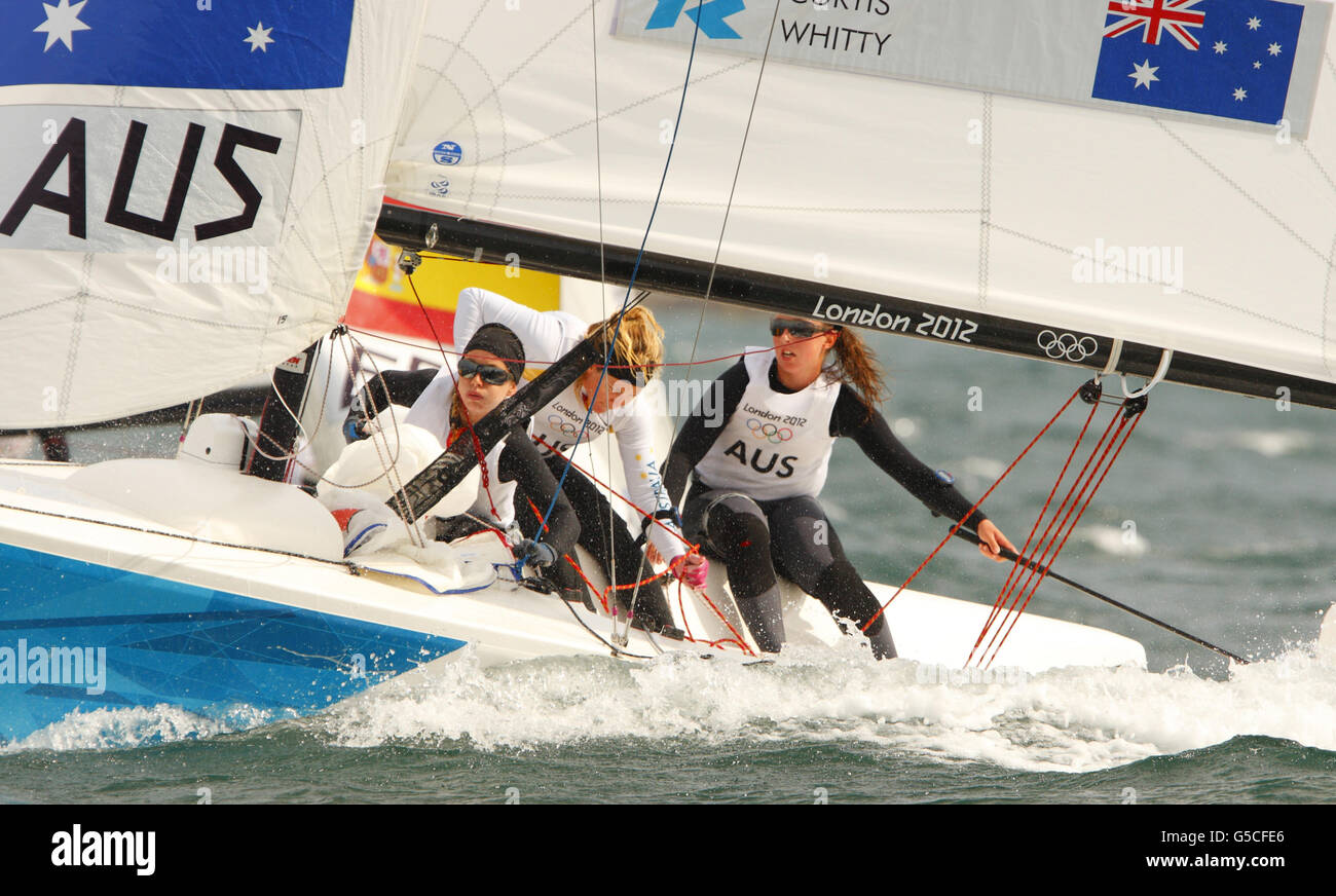 Australiens Match-Racing-Team von Olivia Price, Nina Curtis und Lucinda ...