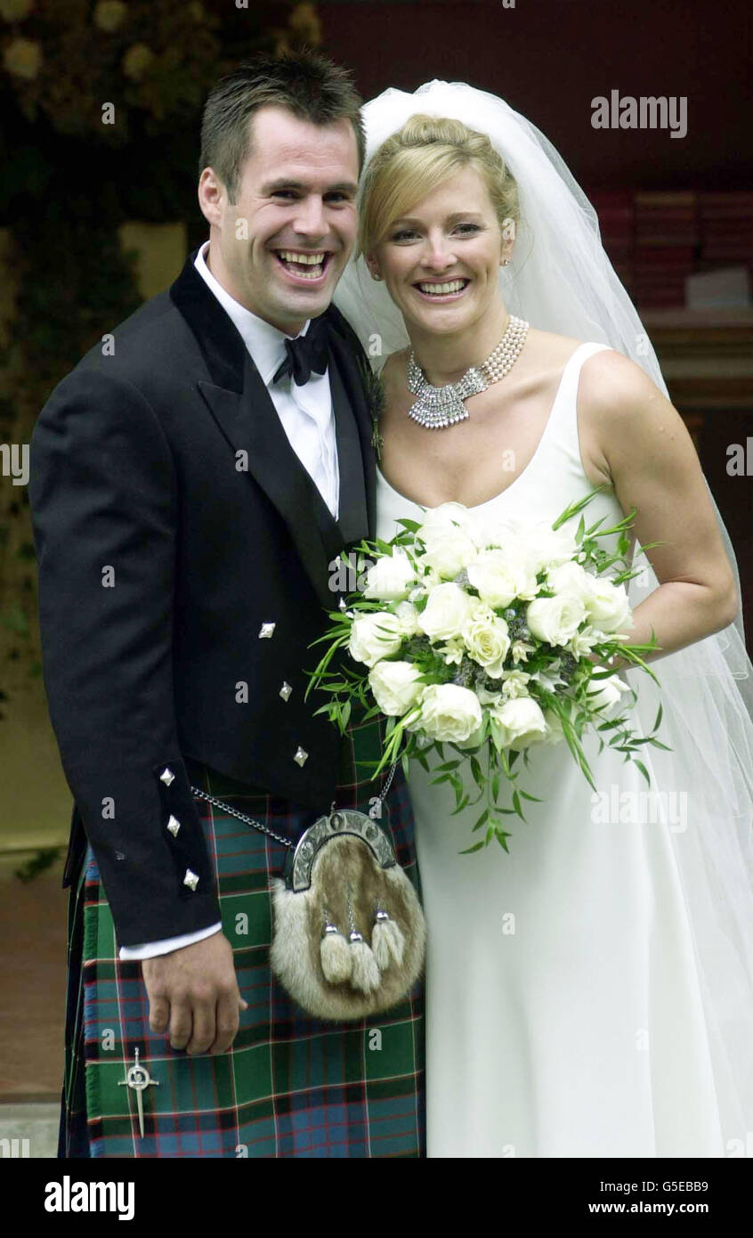 Rugby-Spieler Kenny Logan und Sportfernsehen-Moderatorin Gabby Yorath ...