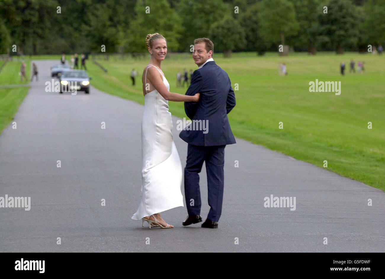 Matthew Freud und Elisabeth Murdoch nach ihrer Hochzeit im Blenheim ...