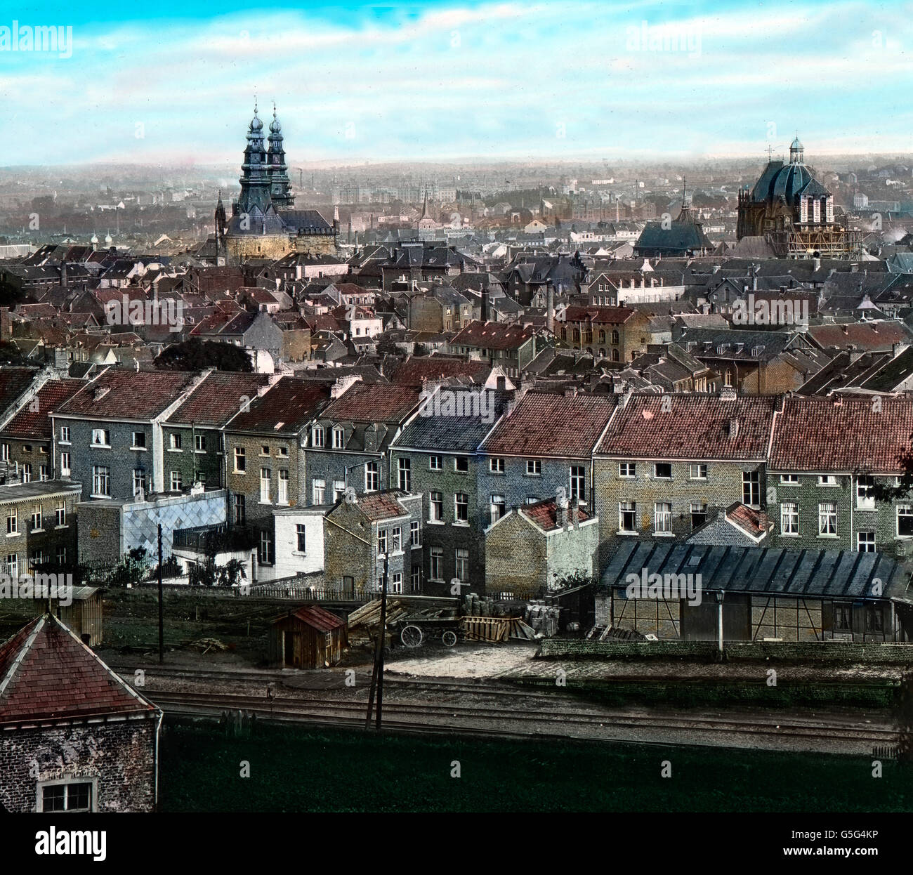 Blick Auf Das Alte Aachen. Ein Blick auf die Altstadt von Aachen ...