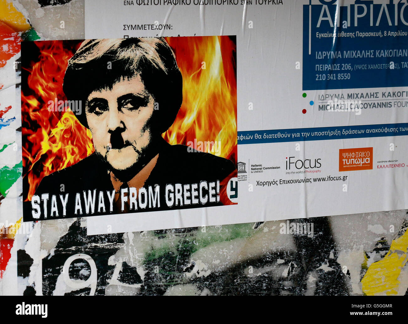 Sticker Mit Dem Porträt der dt. Bundeskanzlerin Angela Merkel im ...