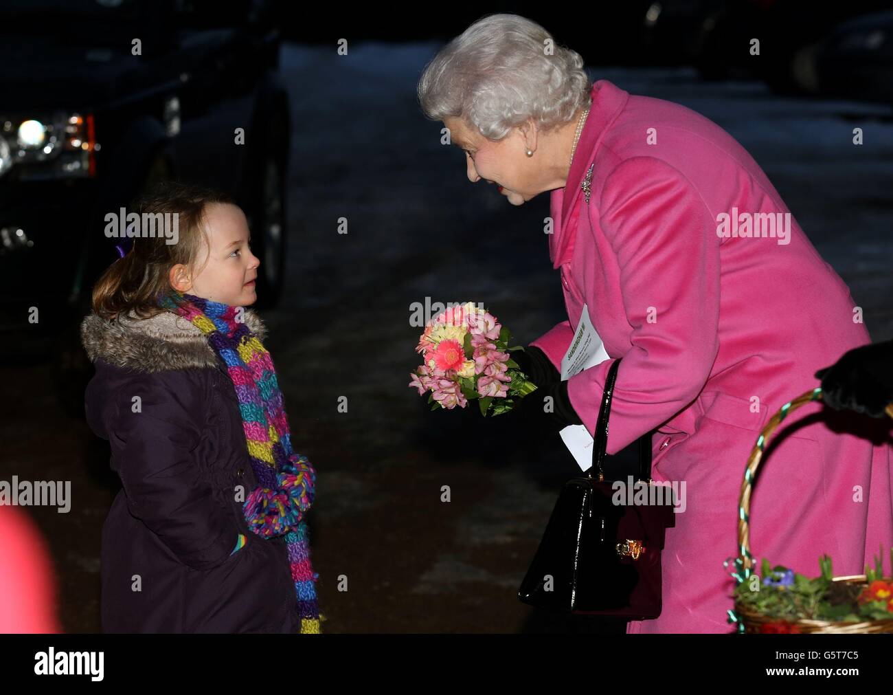 Josephine Bundock, fünf Jahre alt, hat Königin Elizabeth II. Nach ihrem ...
