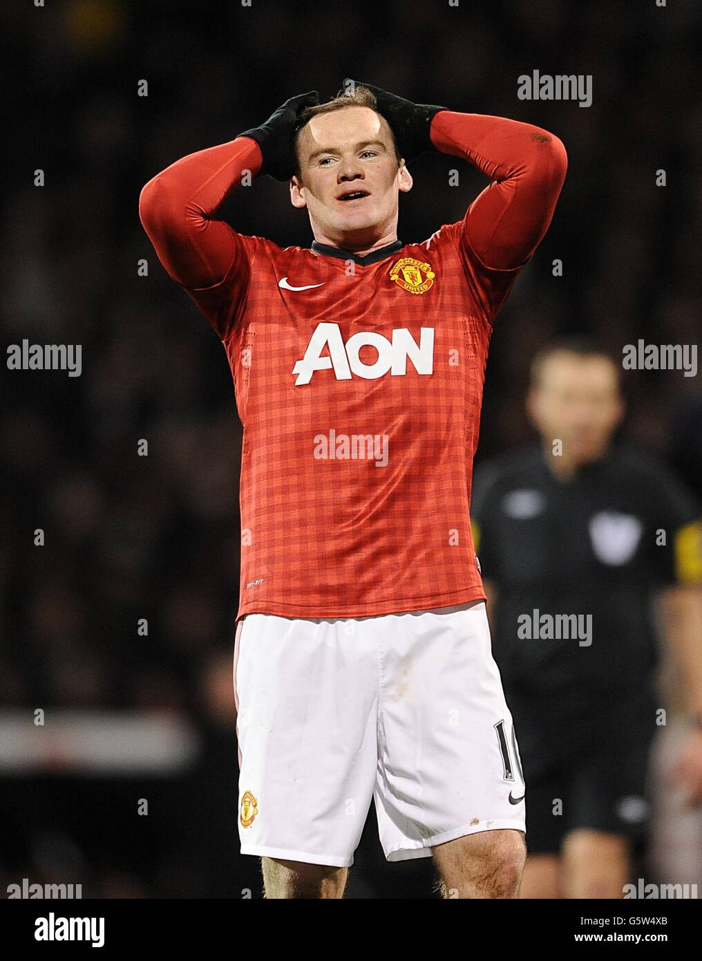 Wayne Rooney von Manchester United zeigt seine Frustration nach einem ...