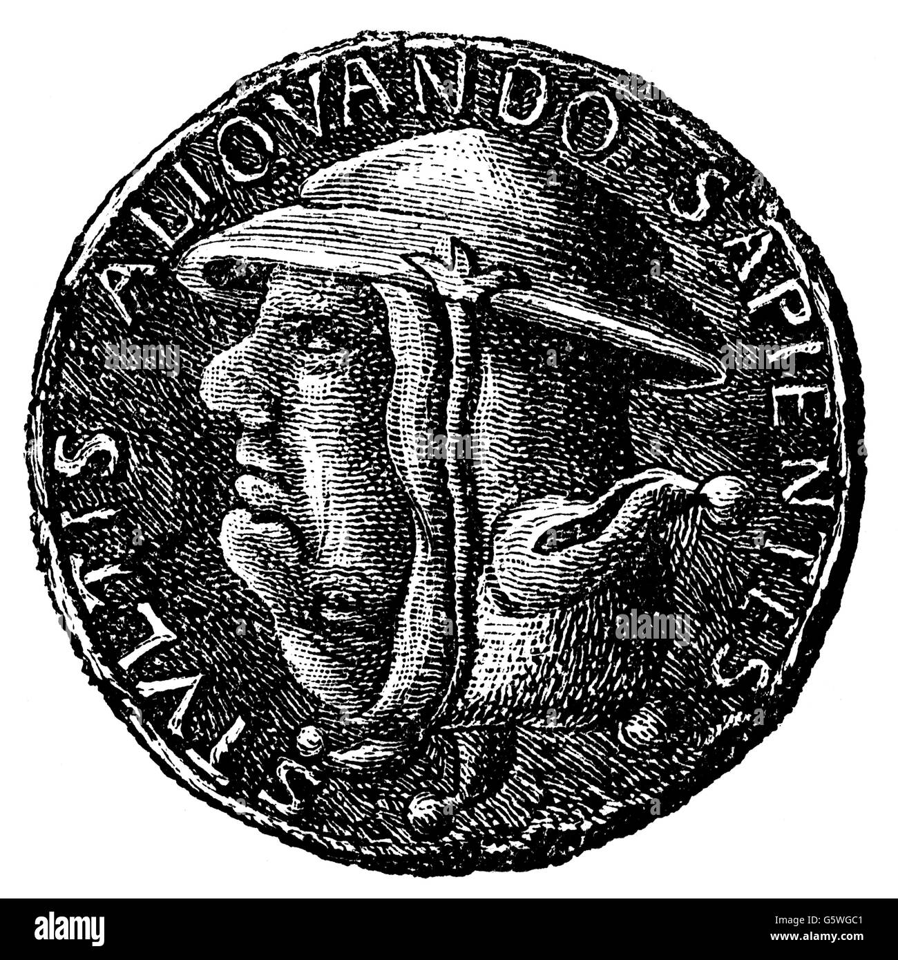 Geld / Finanzen, Münzen, Deutschland, satirische Medaille, Rückseite ...