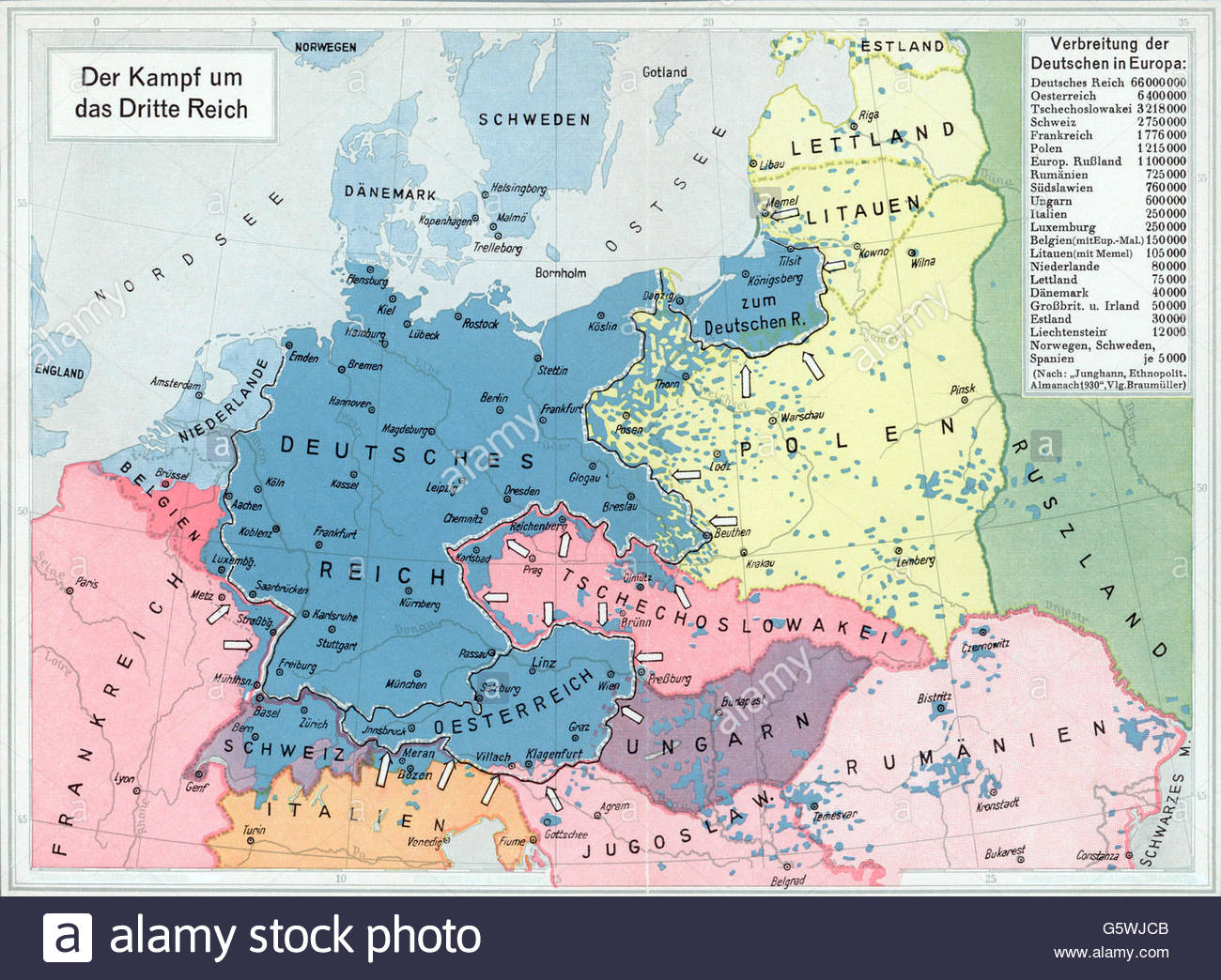 German Reich Map Stockfotos & German Reich Map Bilder - Alamy