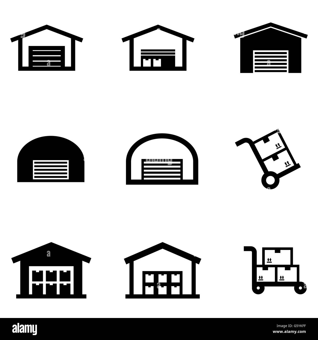 Building Warehouse Storage Icon Stockfotos & Building Warehouse Storage ...