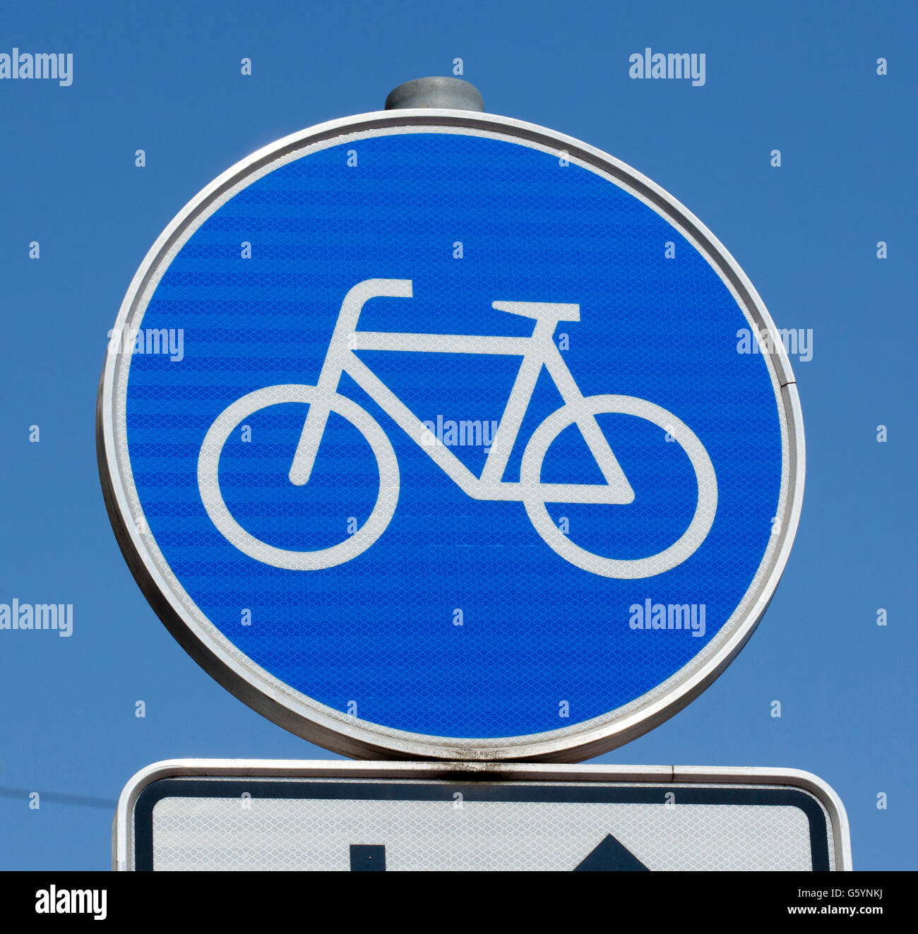 Straßenschild, Radweg, Deutschland Stockfotografie - Alamy
