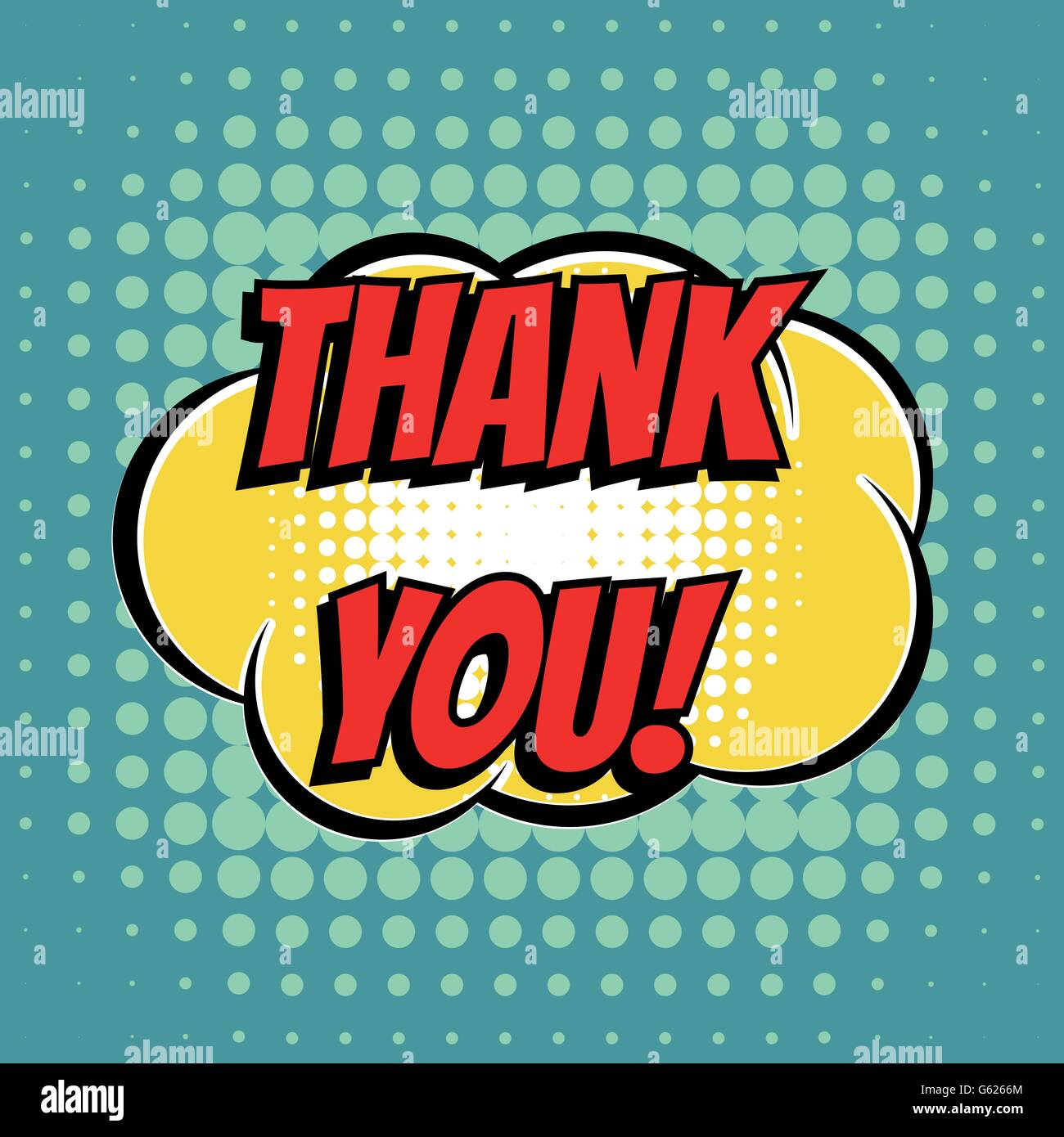 Danke Comic Blase Text Retro-Stil Stock-Vektorgrafik - Alamy