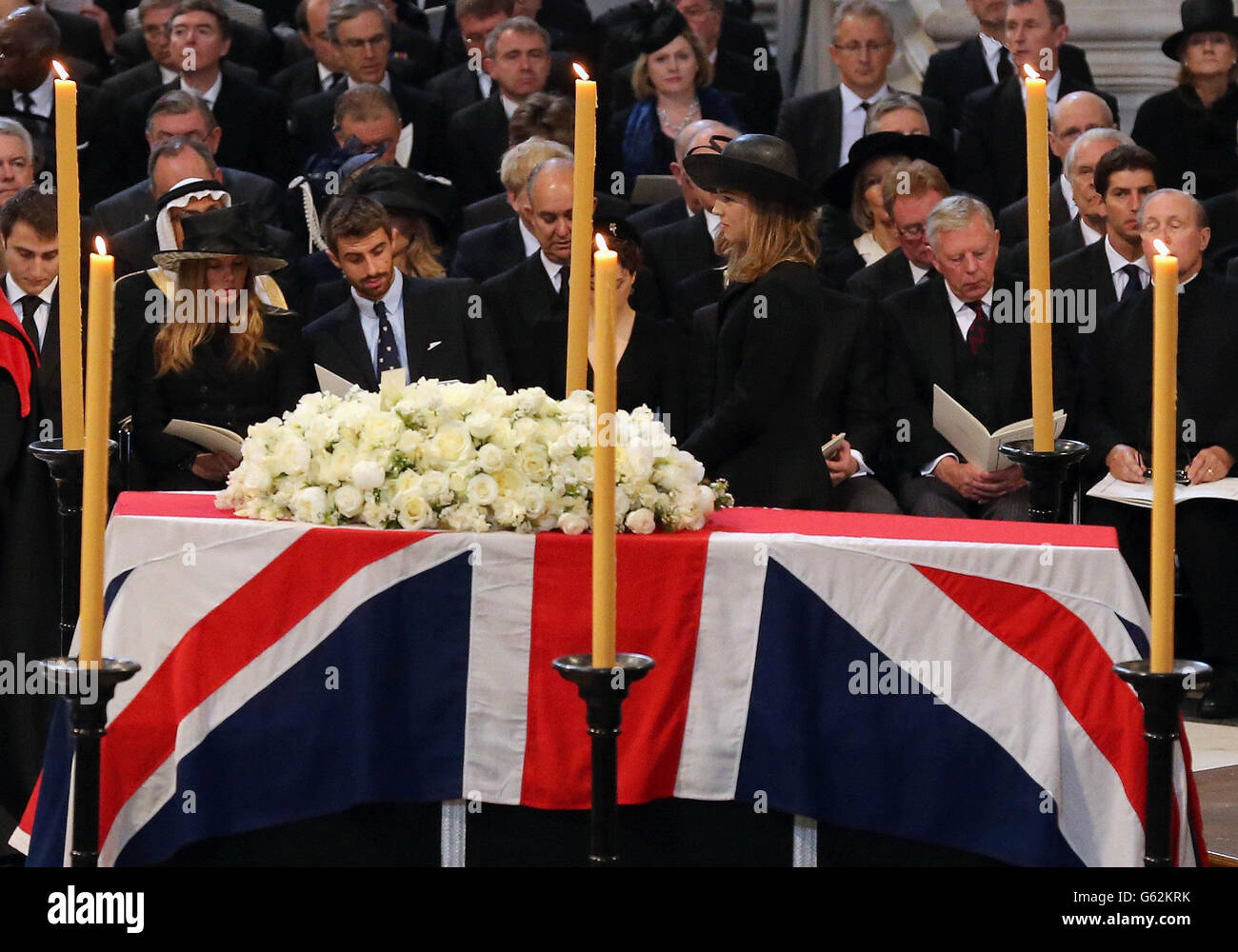 Amanda Thatcher, die Enkelin der ehemaligen Baroness Thatcher, geht an ...