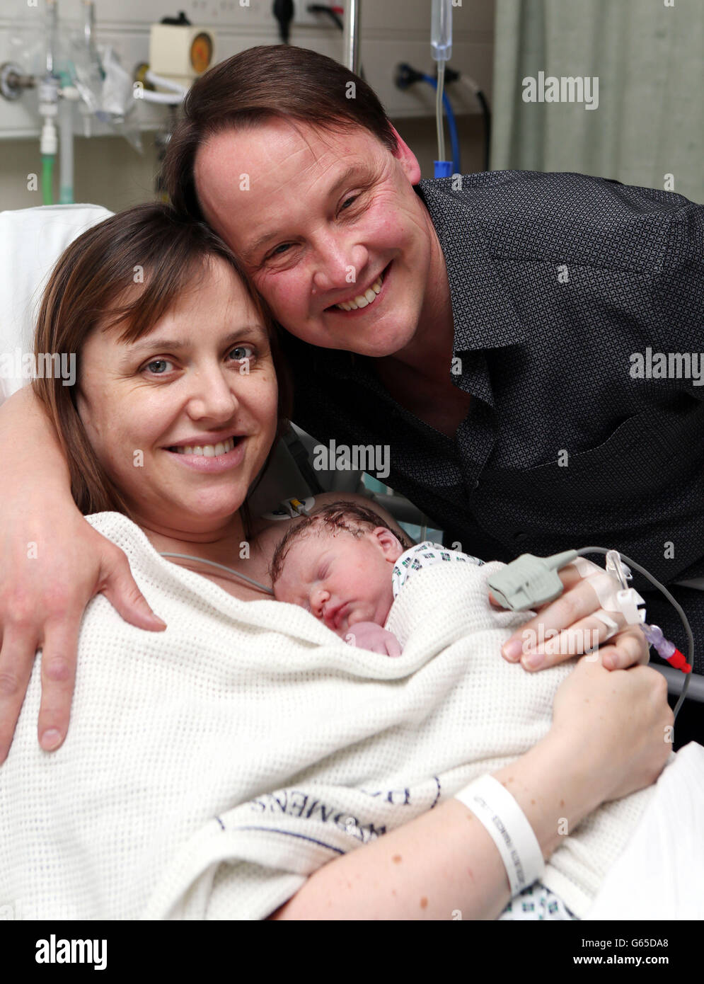 Ruth Carter und Partner John Traverse aus Warrington, Cheshire, die als ...