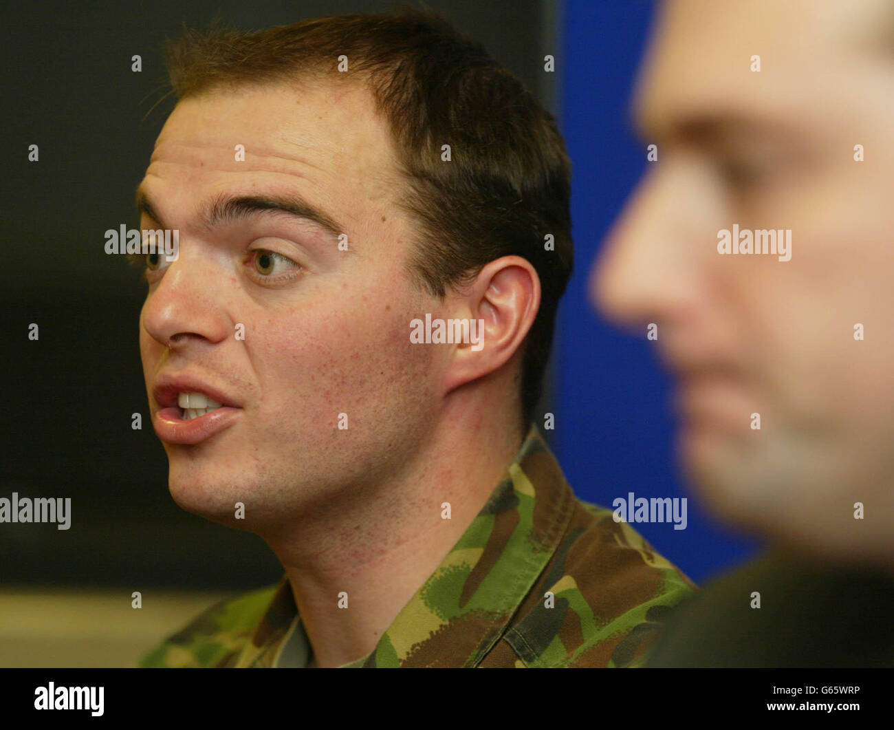 Capt Mark Moutarde vom 1. Bataillon Queen's Lancashire Regiment und ...