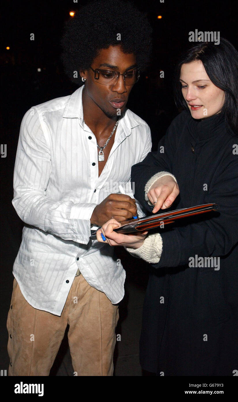 Simon Webbe von der Boy Band Blue kommt bei der Brits After-Show Party ...