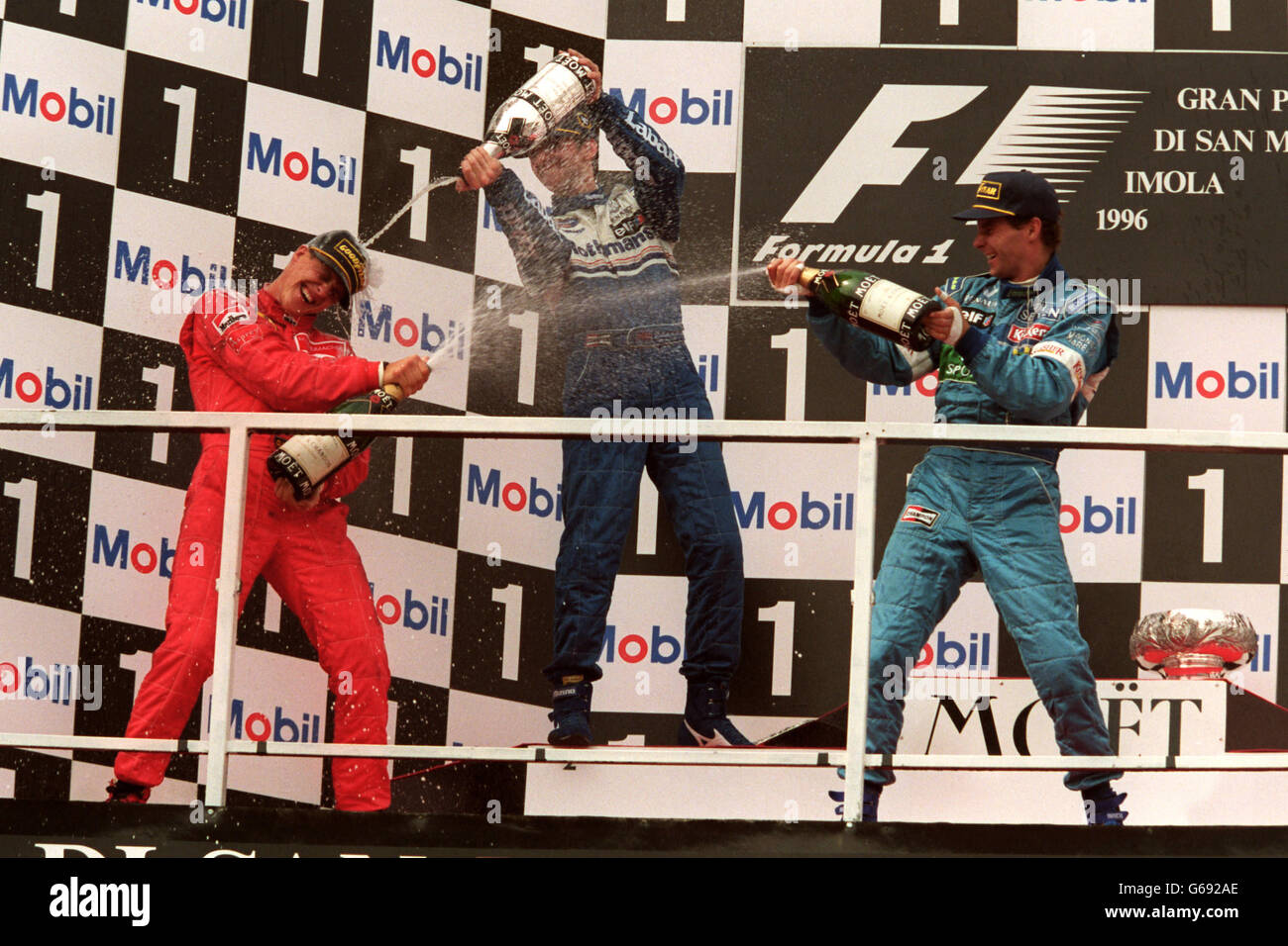 Michael schumacher damon hill -Fotos und -Bildmaterial in hoher Auflösung – Alamy