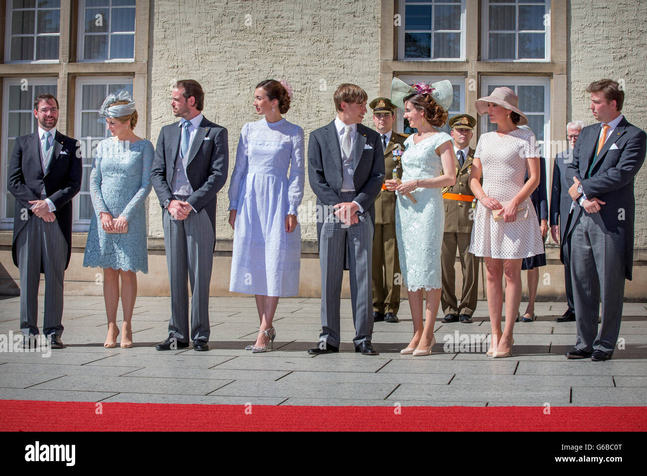 Erbliche Großherzog Guillaume und erbliche Großherzogin Stephanie ...