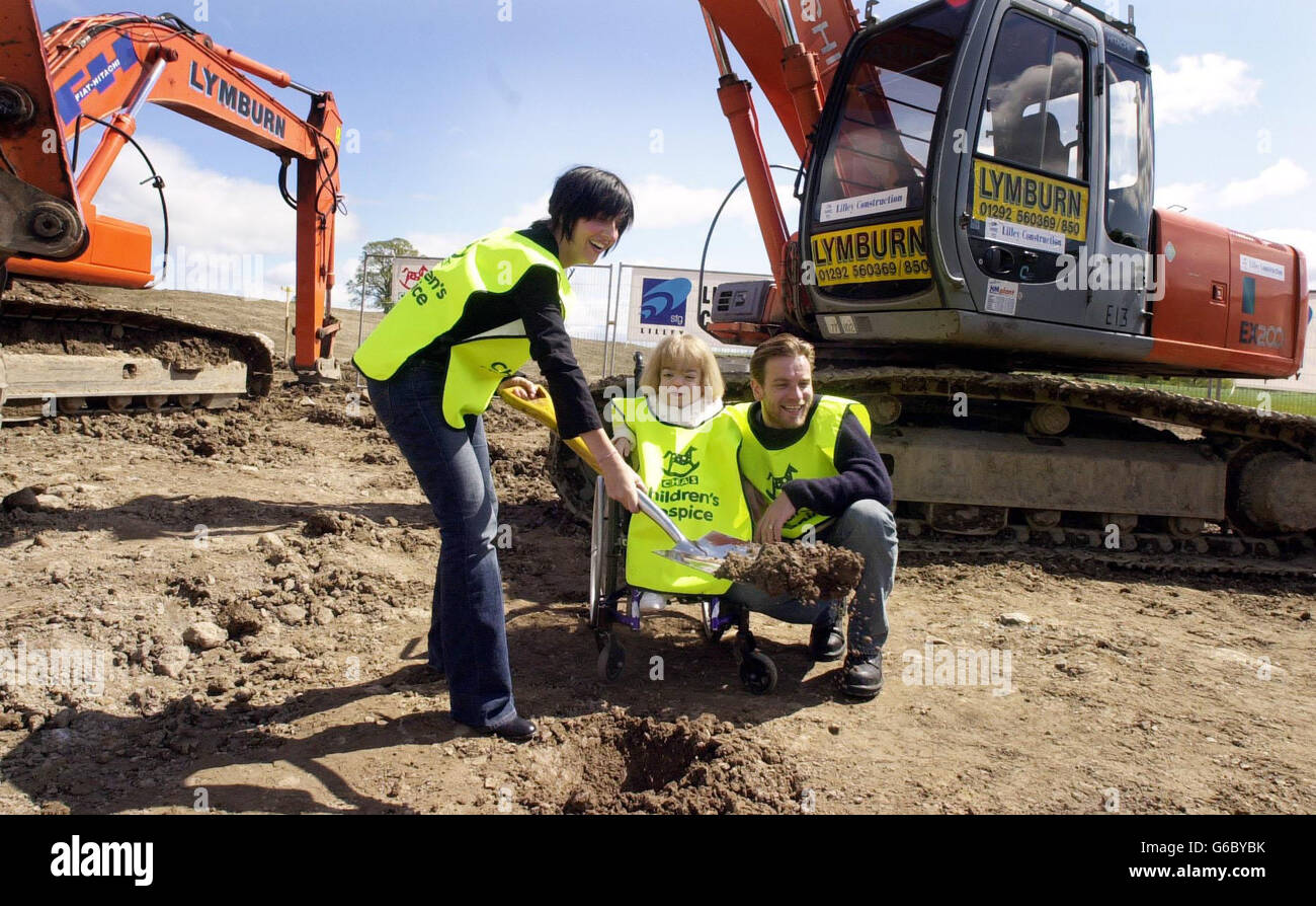 Schauspieler Ewan McGregor und Sängerin Sharleen Spiteri mit der ...