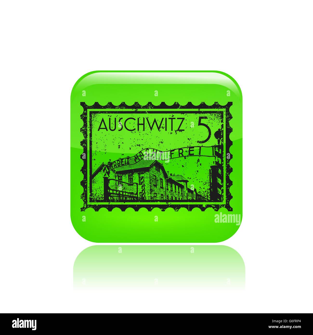 Vektor-Illustration der einzelnen isolierten Auschwitz-Symbol Stock ...