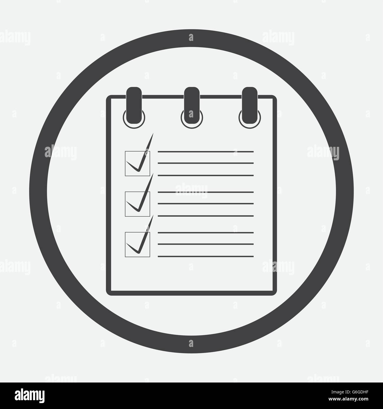 Checkliste-Design, flache Illustration, Vektor-illustration Stock ...