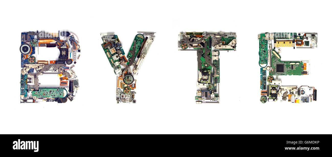 Byte alphabet Ausgeschnittene Stockfotos und -bilder - Alamy