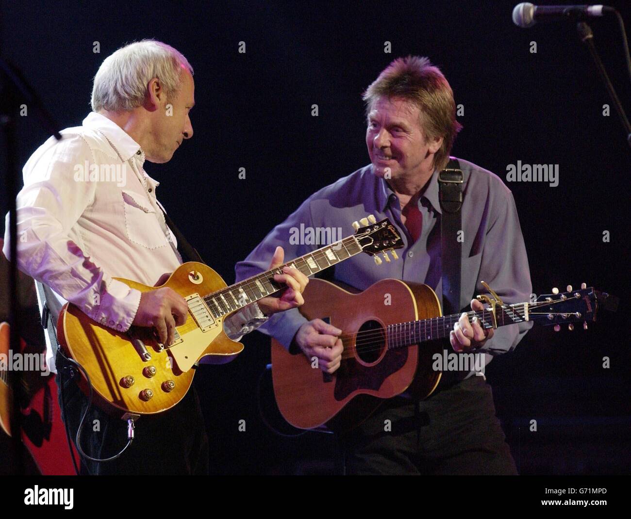 Mark knopfler left joe brown spielt lonnie donegan -Fotos und ...