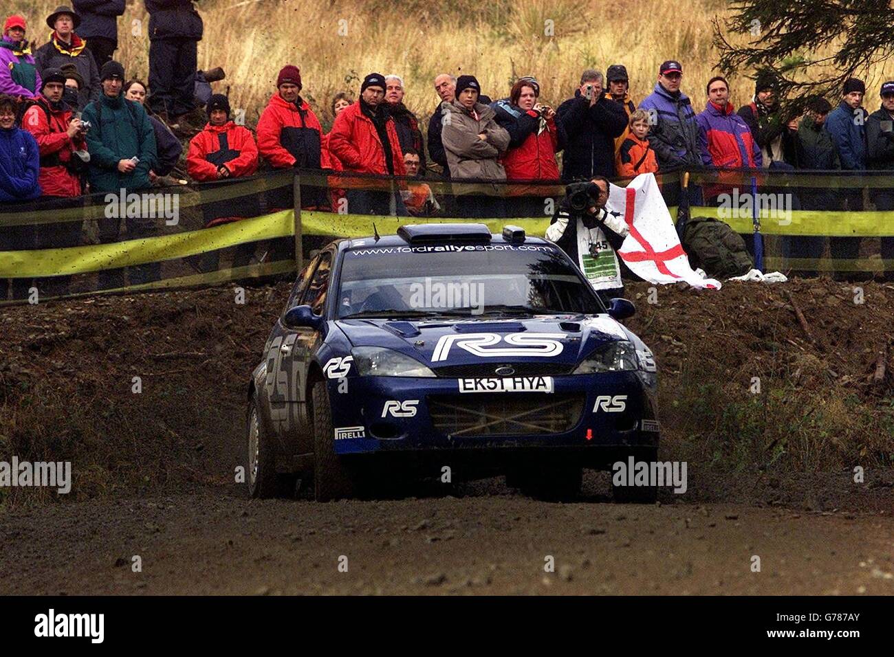 Markko Martin in seinem Ford Focus RS WRC 02 auf der Crychan Special ...