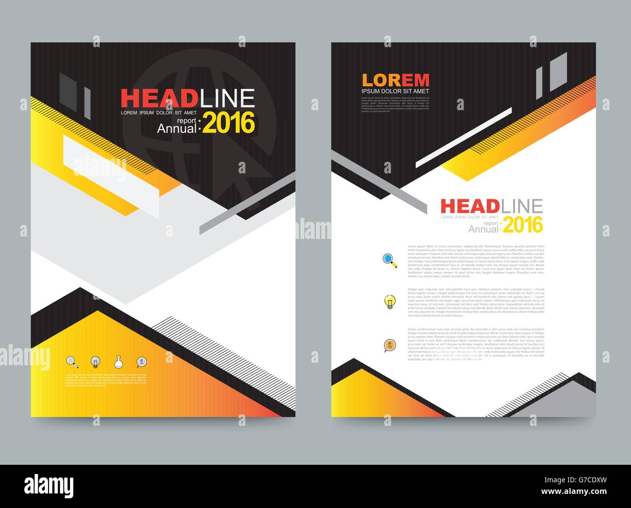Template-Design für jährliche Bericht Flyer Broschüre Merkblatt ...